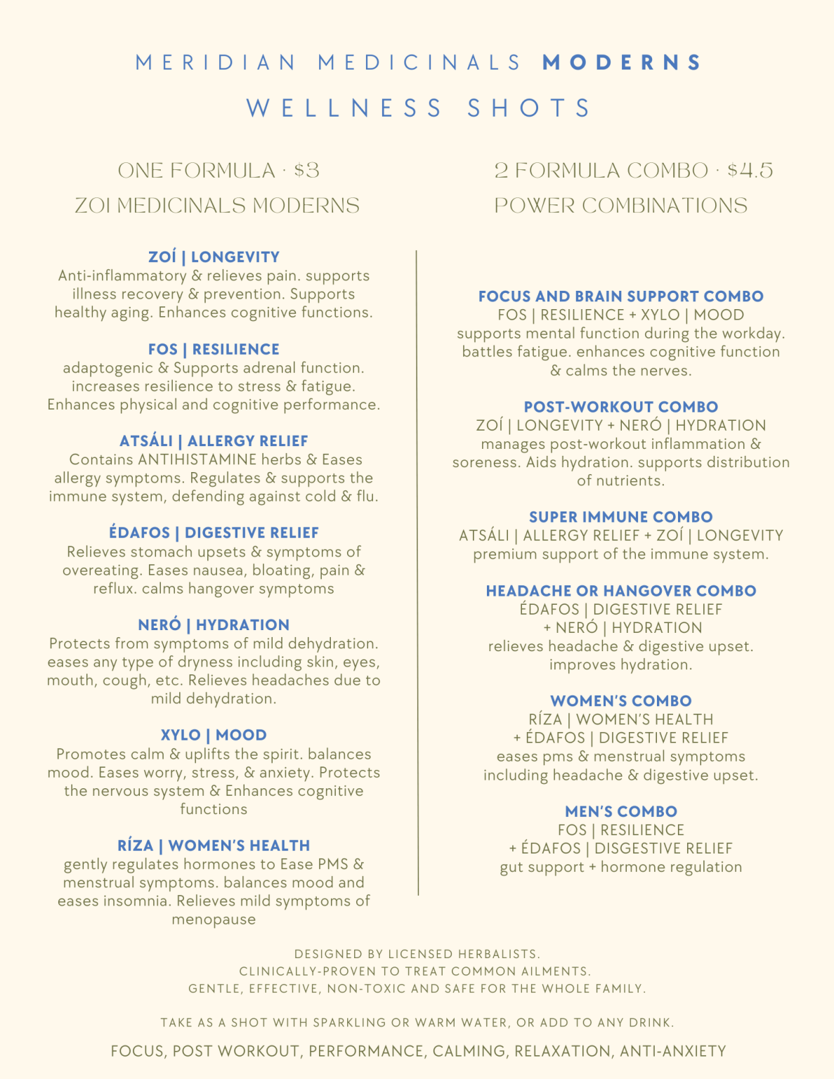 Drink Menus | Meridian Buda
